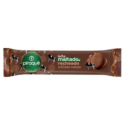 Riograndense Distribuidora. Biscoito Piraque Recheado 76g Chocolate