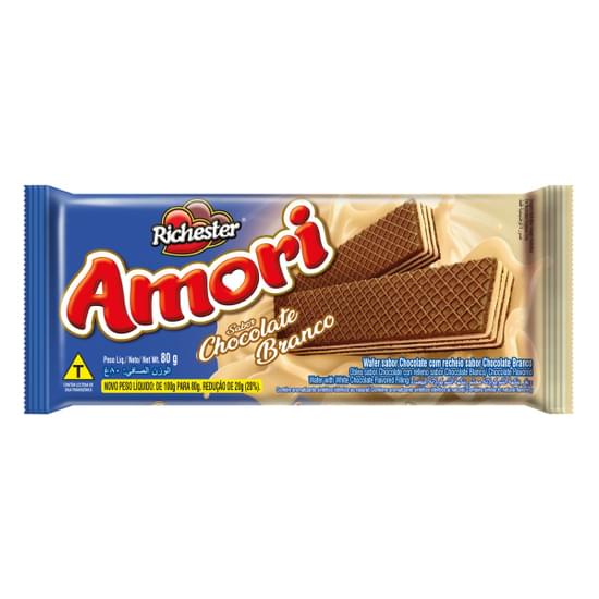 Riograndense Distribuidora. Biscoito Richester Wafer Amori 80g ...
