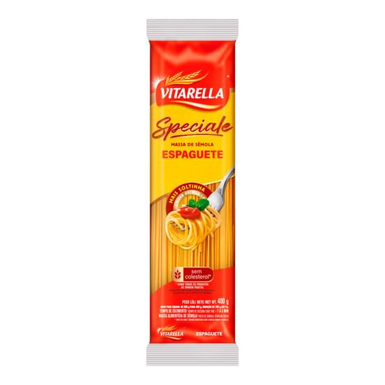 Riograndense Distribuidora. Macarrao Vitarella Espaguete Semola 400g Riograndense Distribuidora. Macarrao Vitarella Espaguete Semola 400g